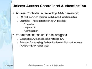 Participant Access Control in IP Multicasting | PDF