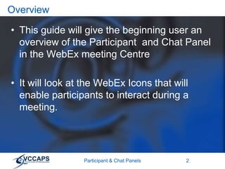 Participant & chat panels | PPTX