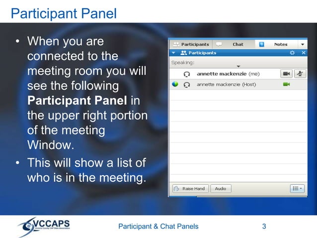 Participant & chat panels | PPTX