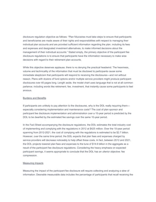 Participant Fee Disclosure Era 1st Year in Review | PDF | Business ...