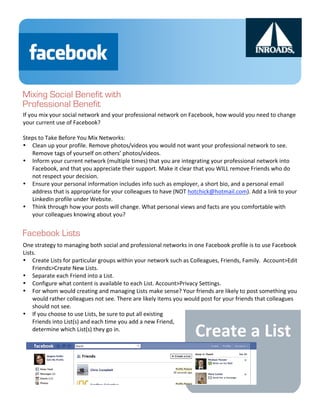 Participant Guide for INROADS Social Networking Training | PDF