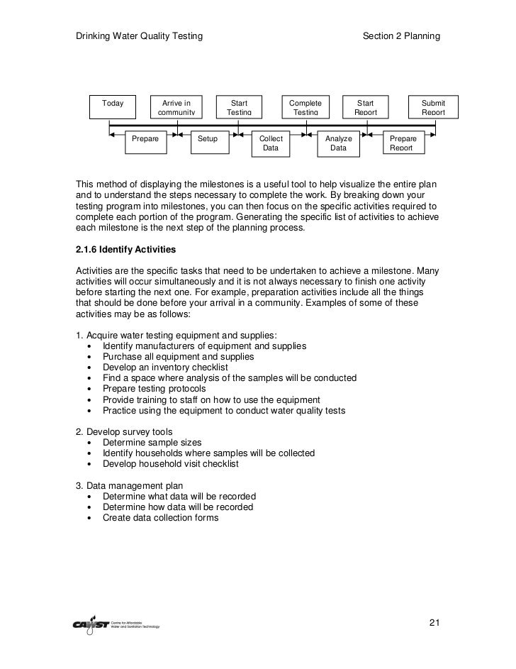 Participant manual drinking water quality testing jun 09