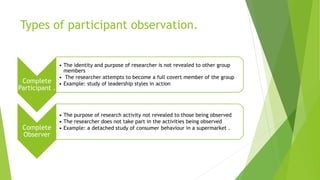Participant observation | PPTX