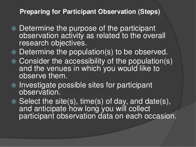 Participant observation