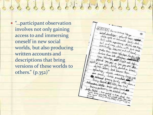 Participant observation | PPT