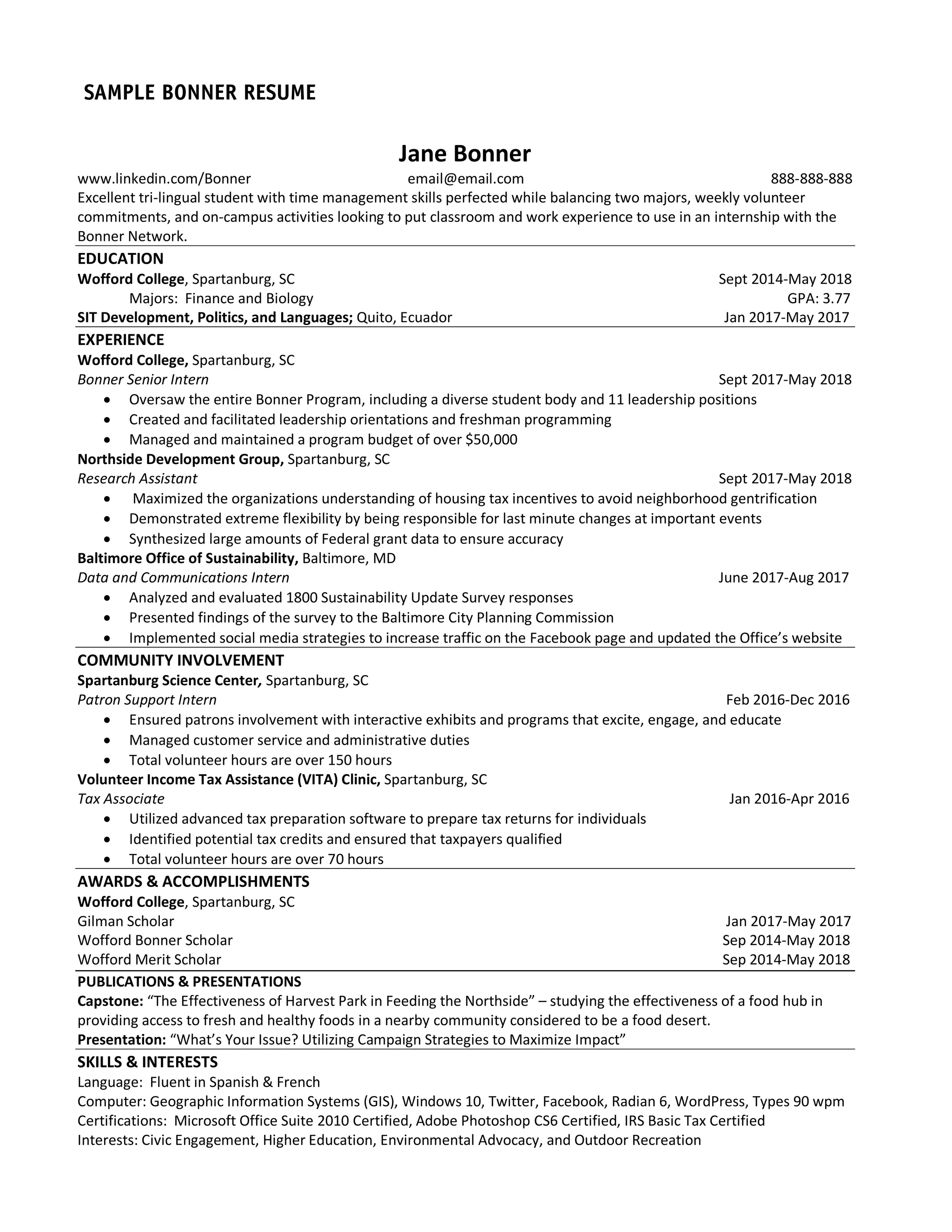 Participant resume review handout (1) | PDF