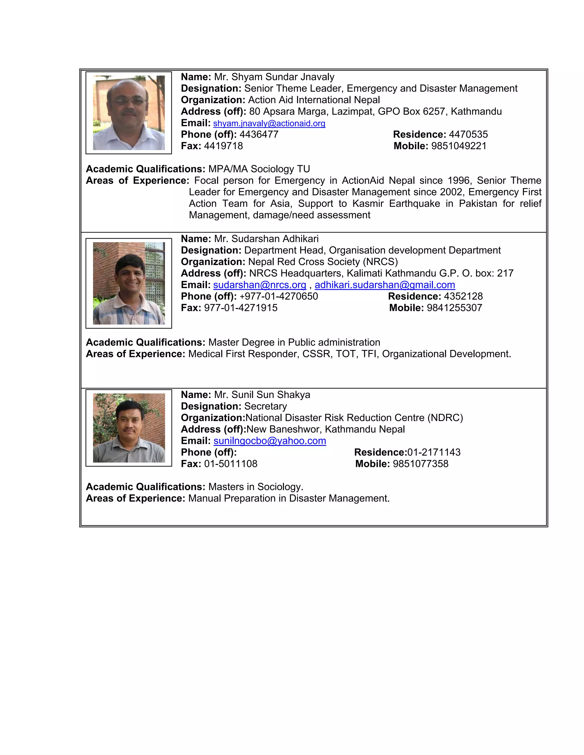 Participants profile | PDF