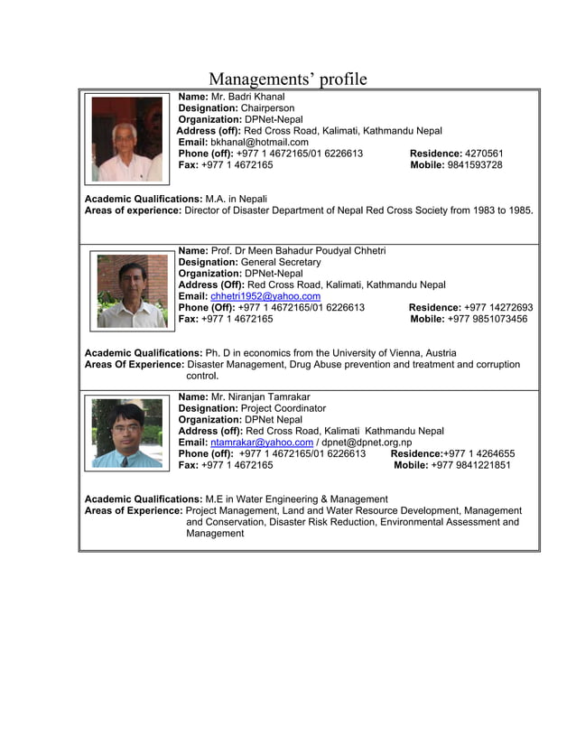 Participants profile | PDF