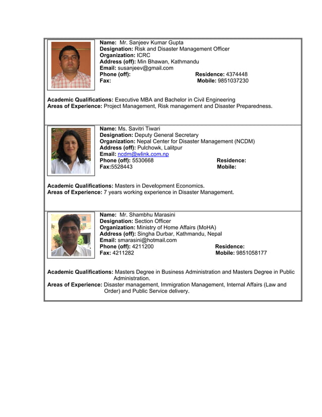 Participants profile | PDF