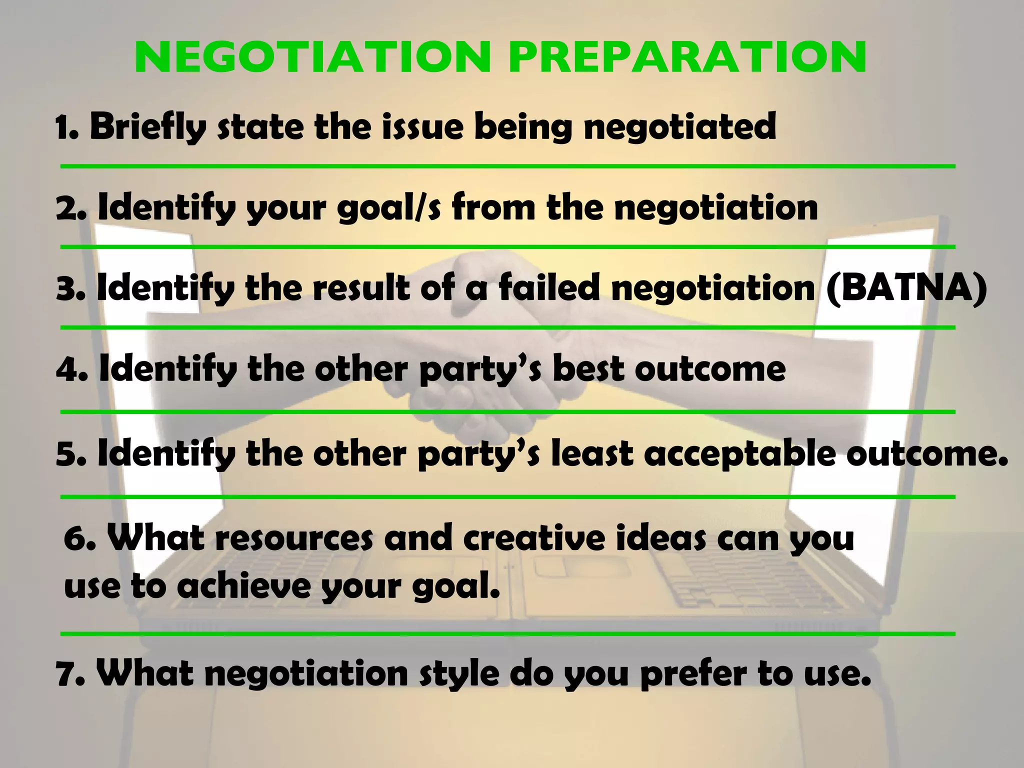 Participate in Negotiations An Introduction | PPT