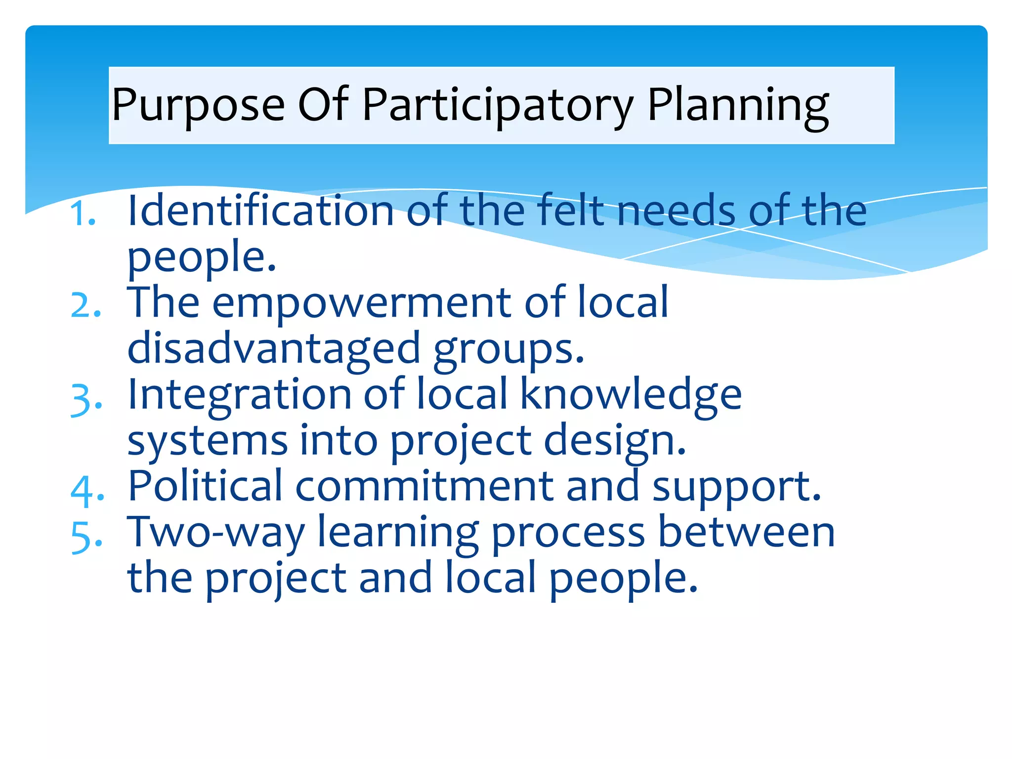 Participatory planning | PPTX
