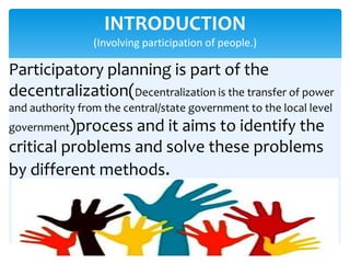 Participatory planning | PPTX