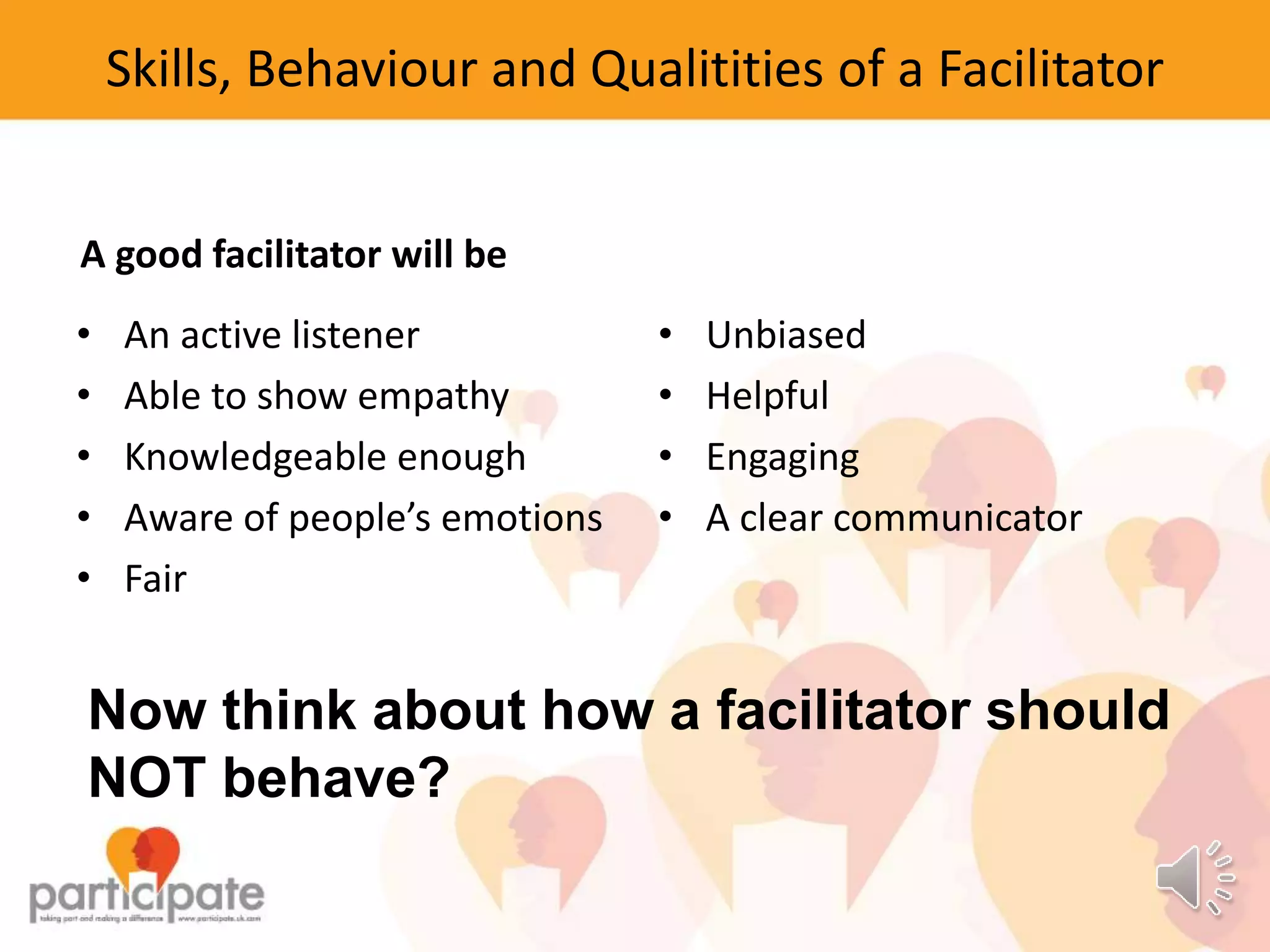 How to be a good facilitator. | PPTX