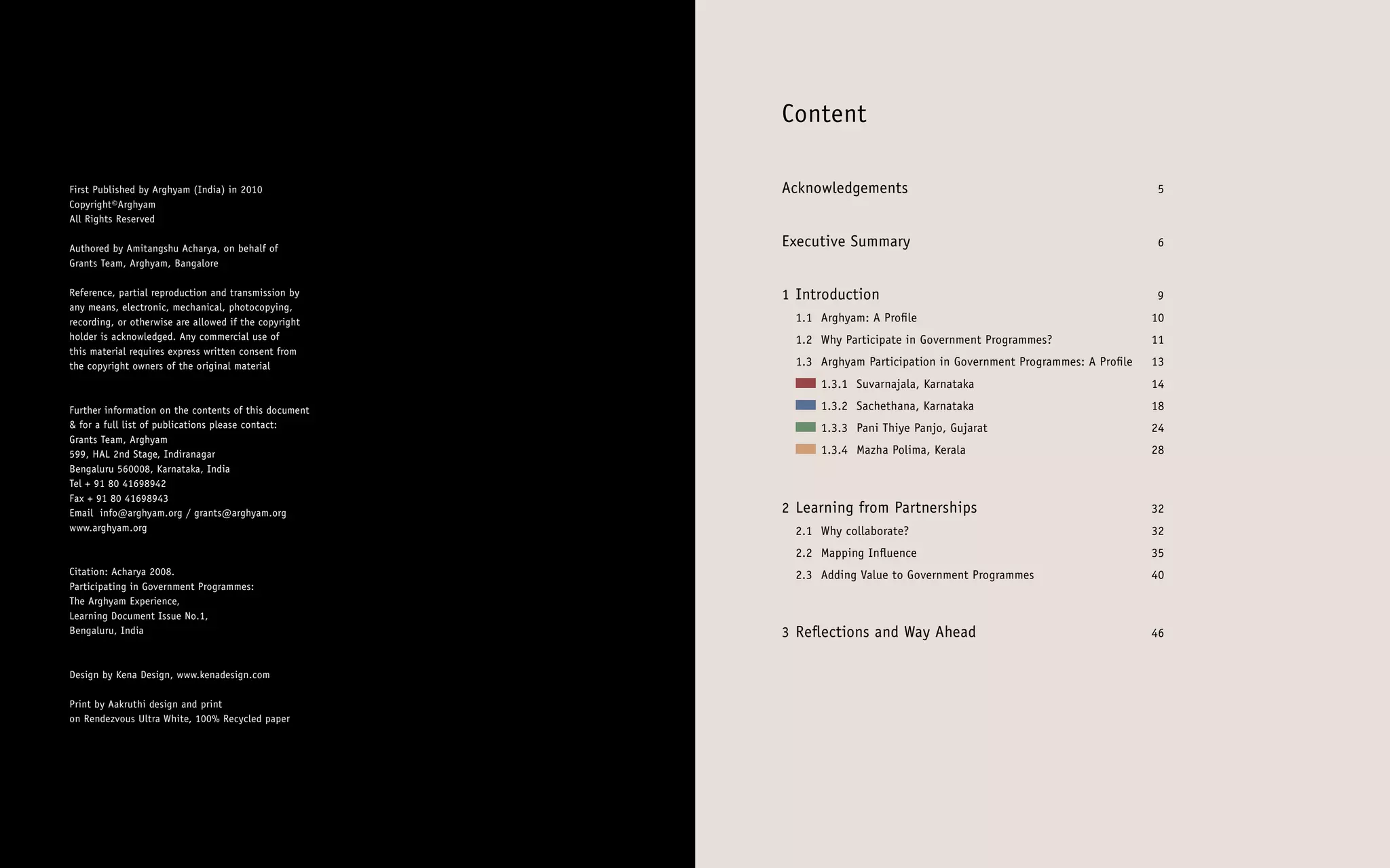 Participating in Government Programmes | PDF