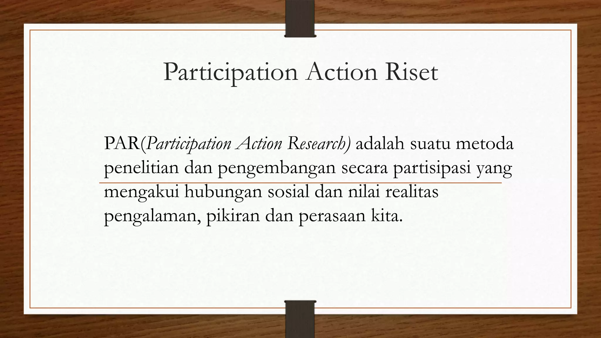 Participation action riset | PPTX