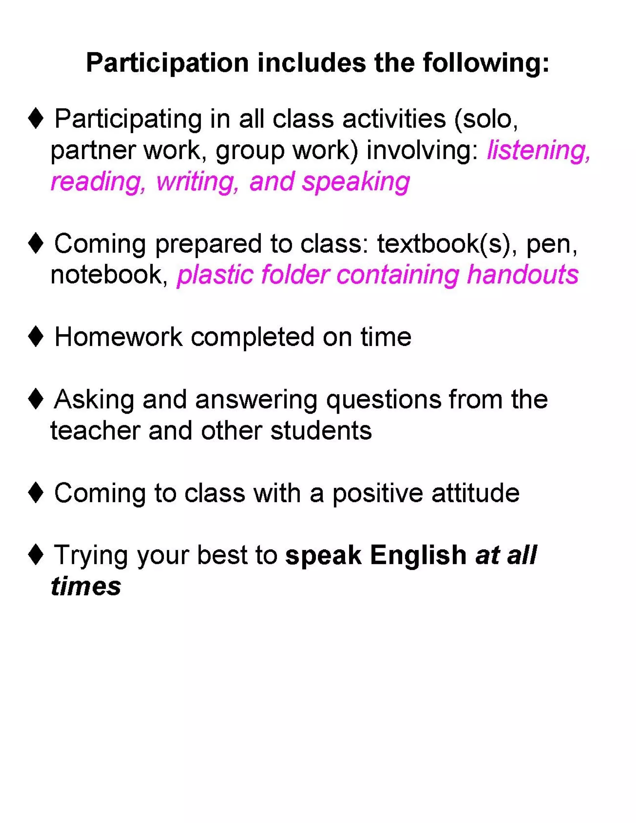 Participation checklist | PDF