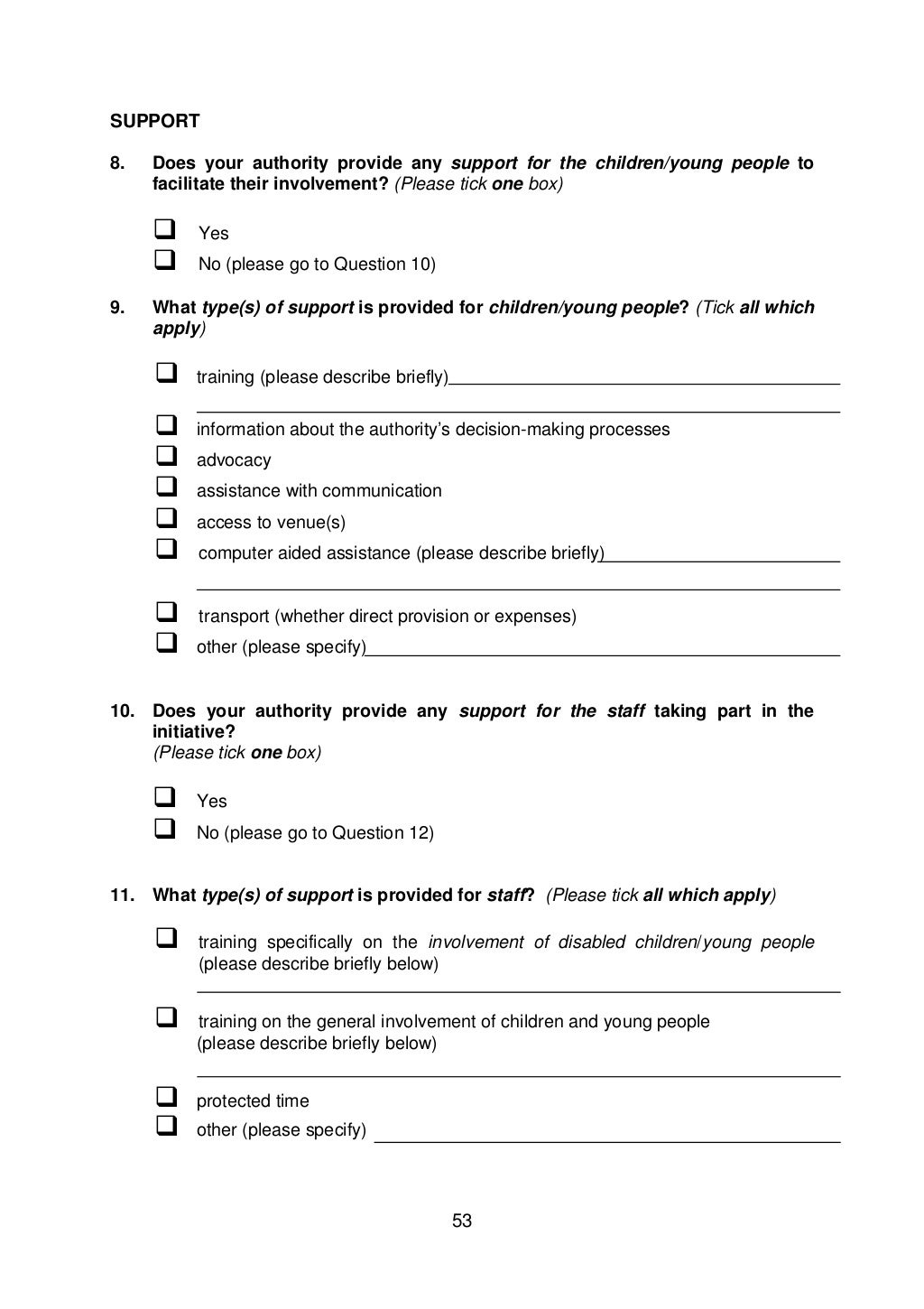 Participation & decision making Participation & decision making