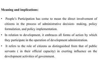 Participation in Development. 1.ppt | Civic affairs | Politics