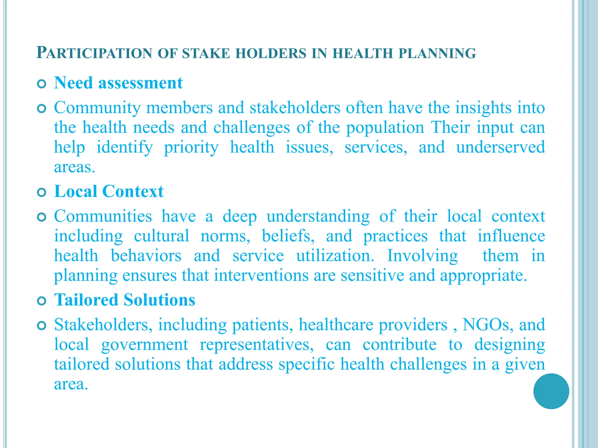 Participation of community and stake holders in health.pptx