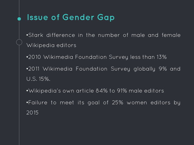 Participation of women in Wikipedia editing | PPT