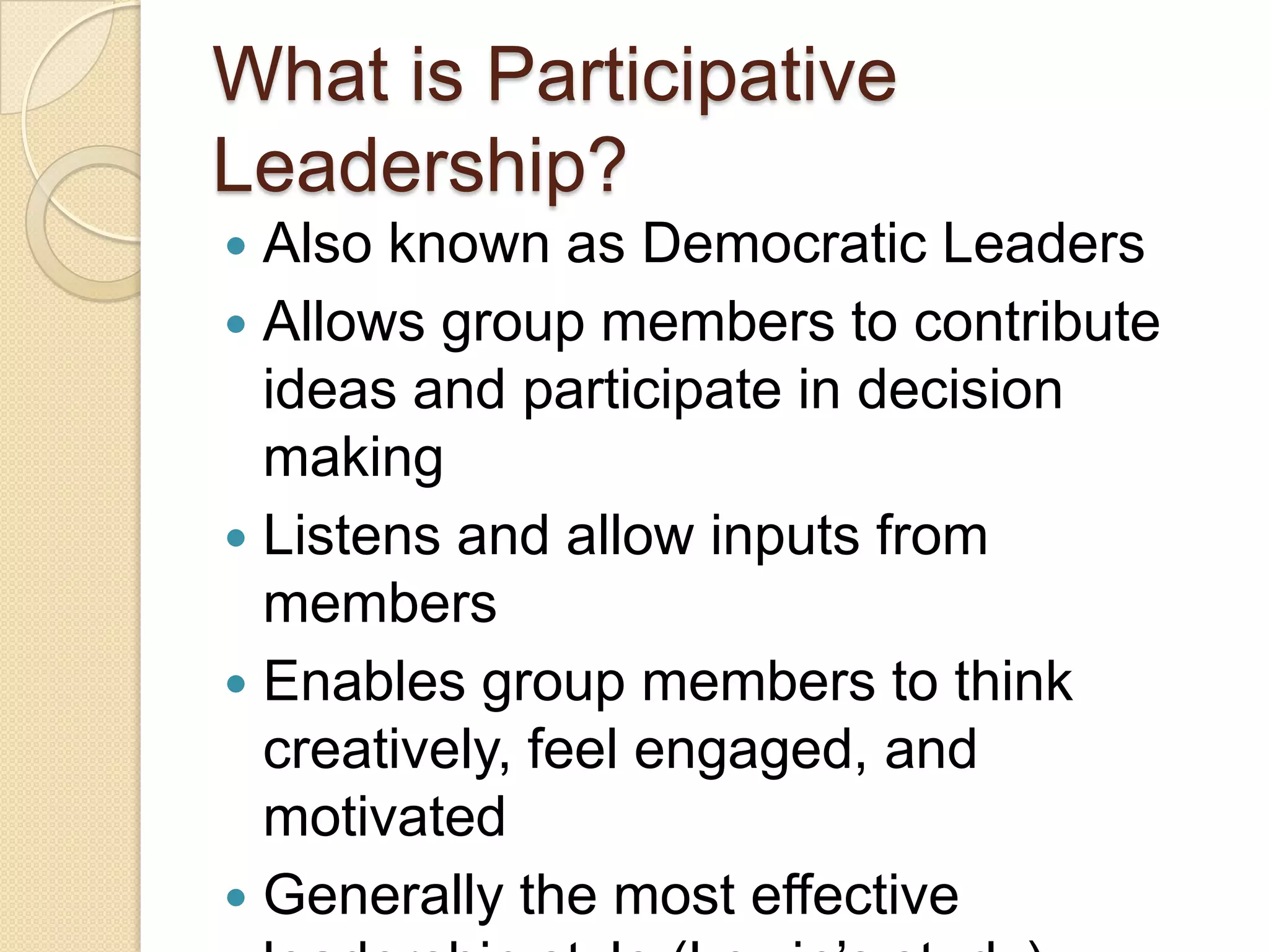 Participative Leadership | PPTX