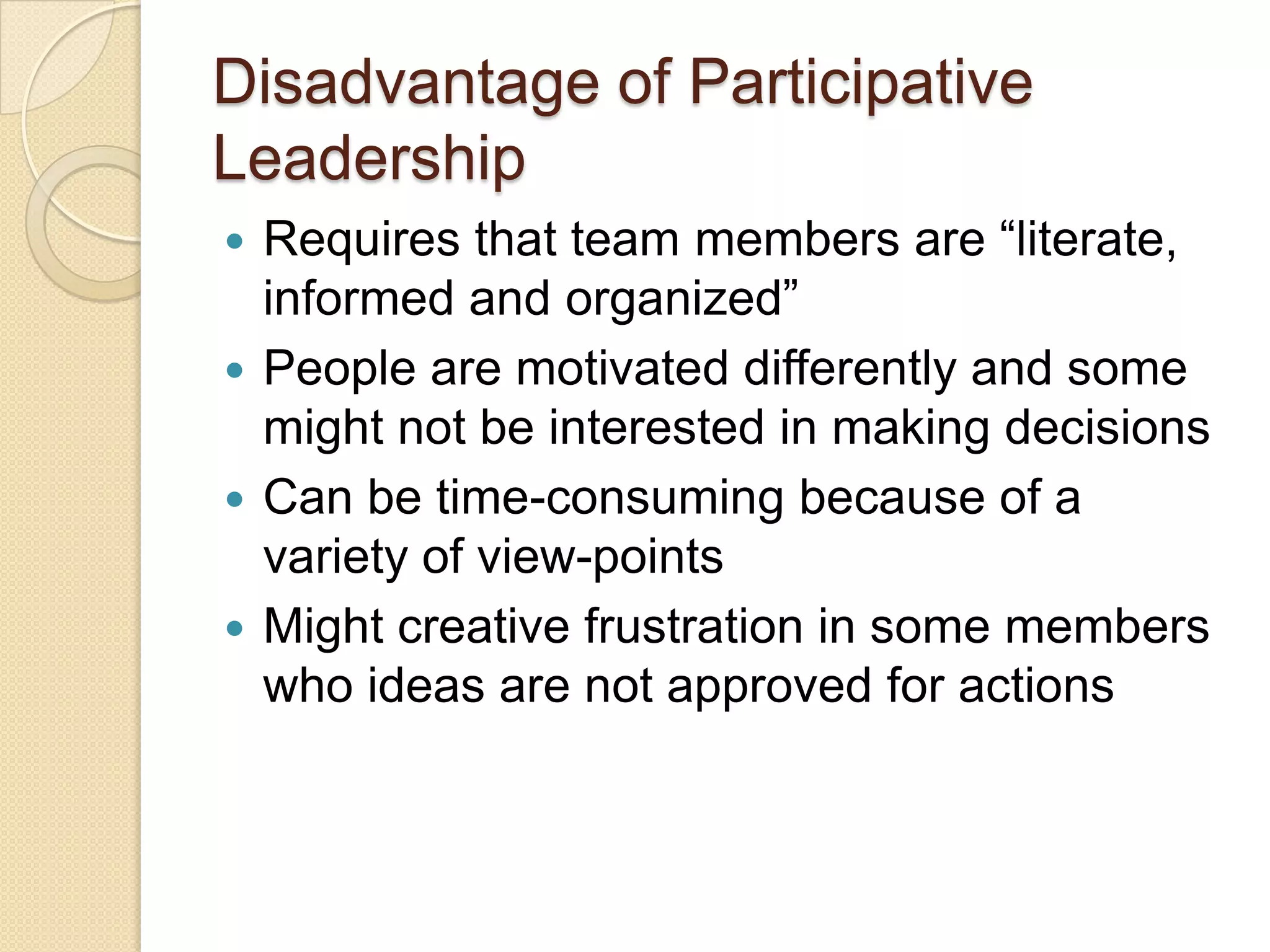 Participative Leadership | PPTX