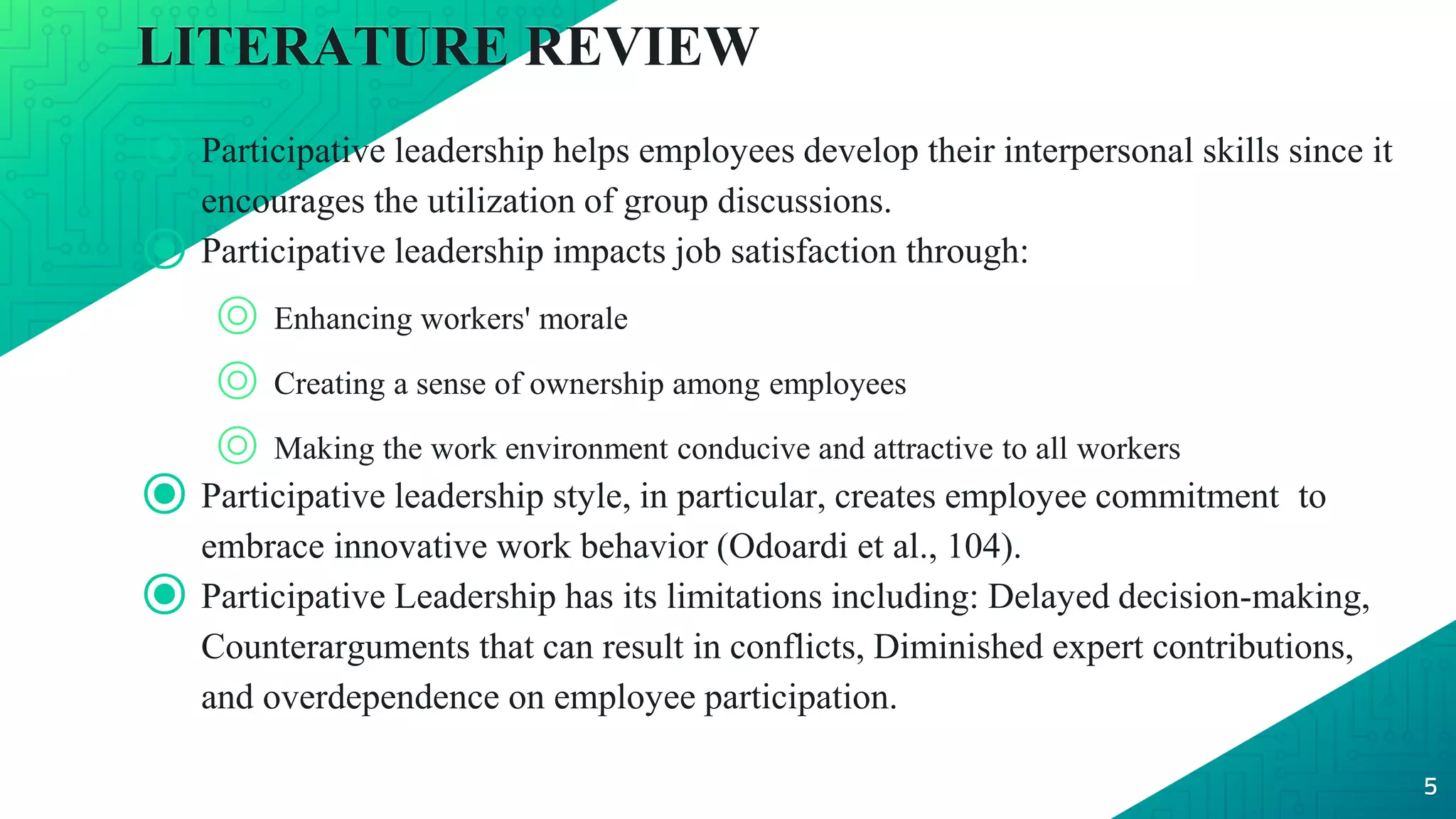 Participative Leadership Style.pptx | Human Resources | Business