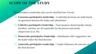 Participative Leadership Style.pptx | Human Resources | Business