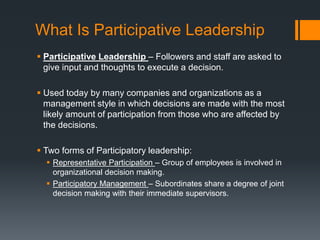 Participative Leadership