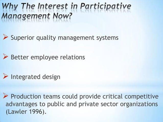 Participative organization | PPT