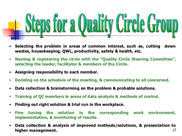 Participative quality management