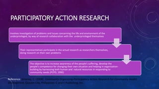 PARTICIPATORY ACTION RESEARCH | PPTX