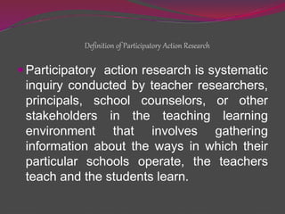 Participatory Action Research | PPTX