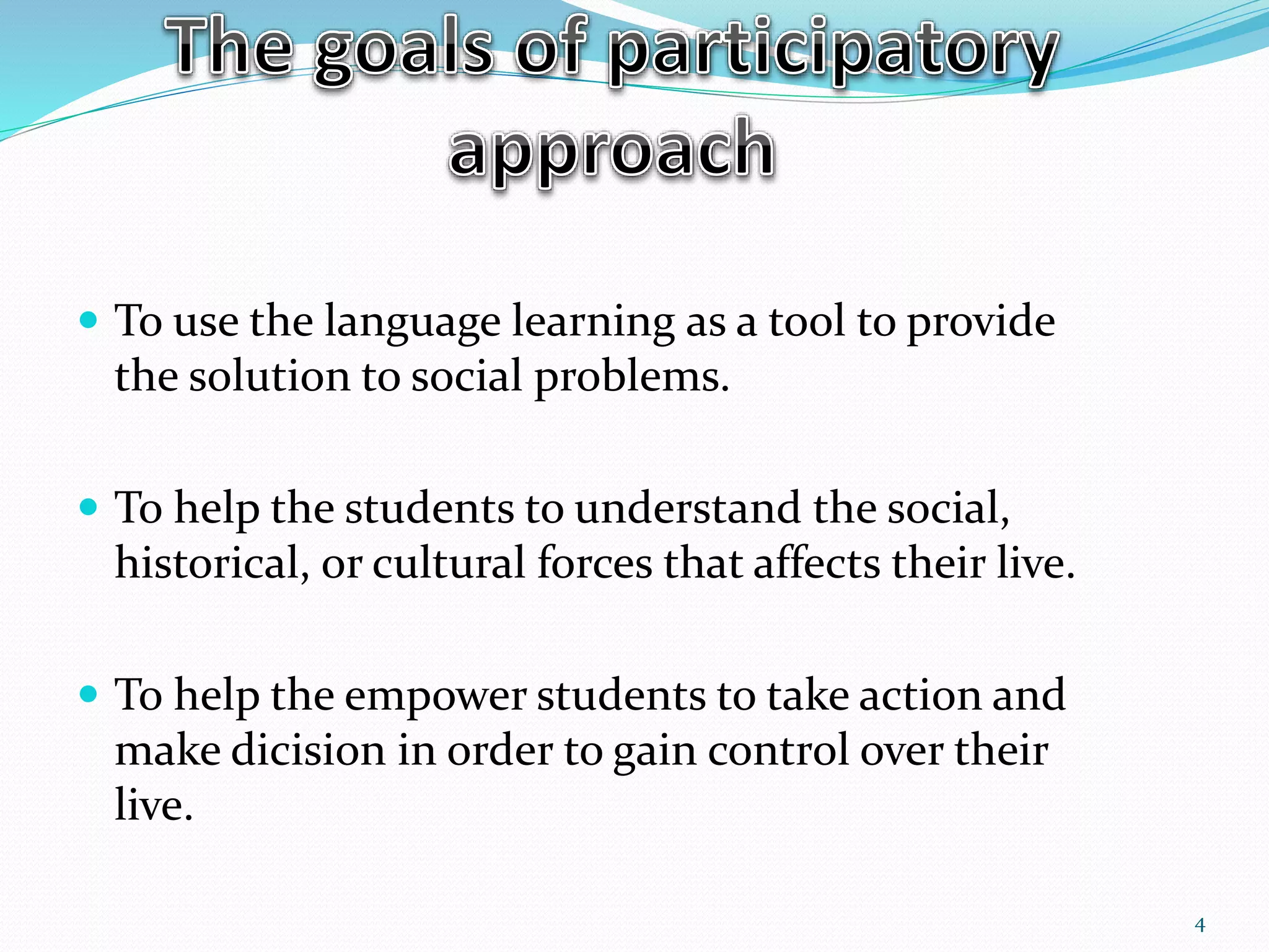 Participatory approach 2 | PPTX | Education