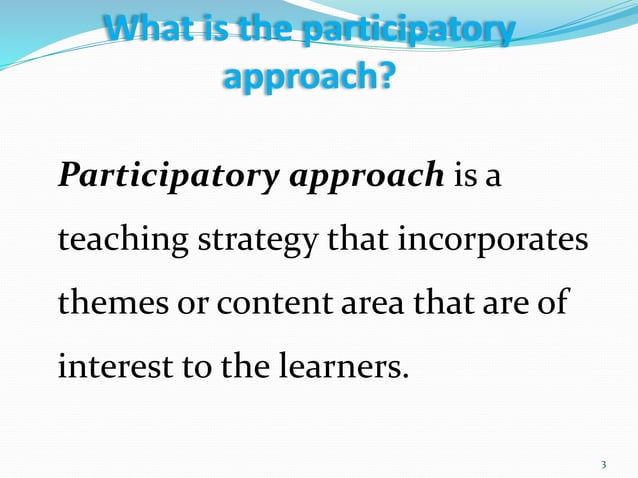 Participatory approach 2 | PPT