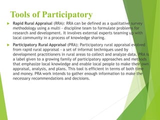 Participatory Approach (PA) | PPTX