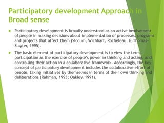 Participatory Approach (PA) | PPTX