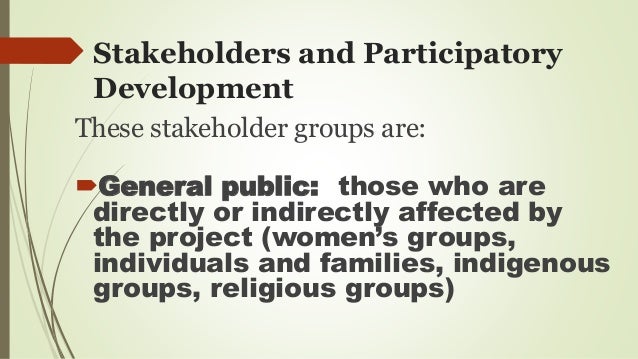 Participatory development