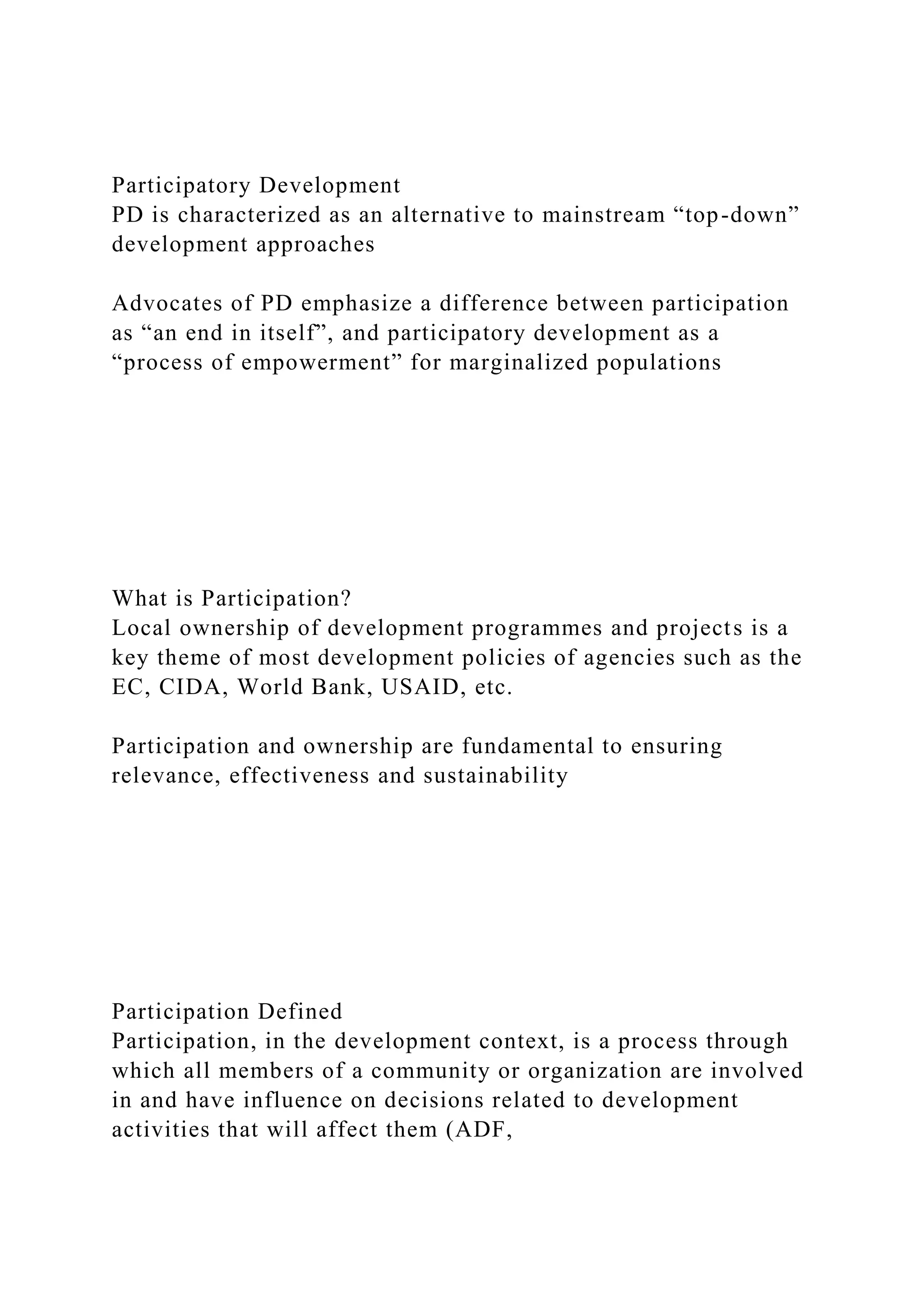 Participatory Development Particip.docx