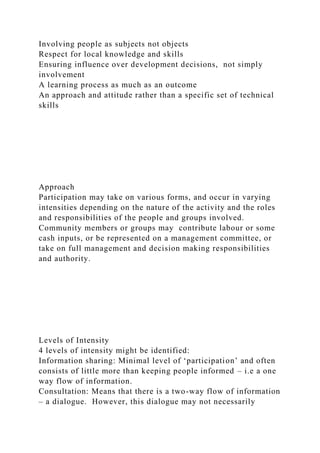 Participatory Development Particip.docx