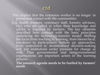 Participatory extension. | PPT