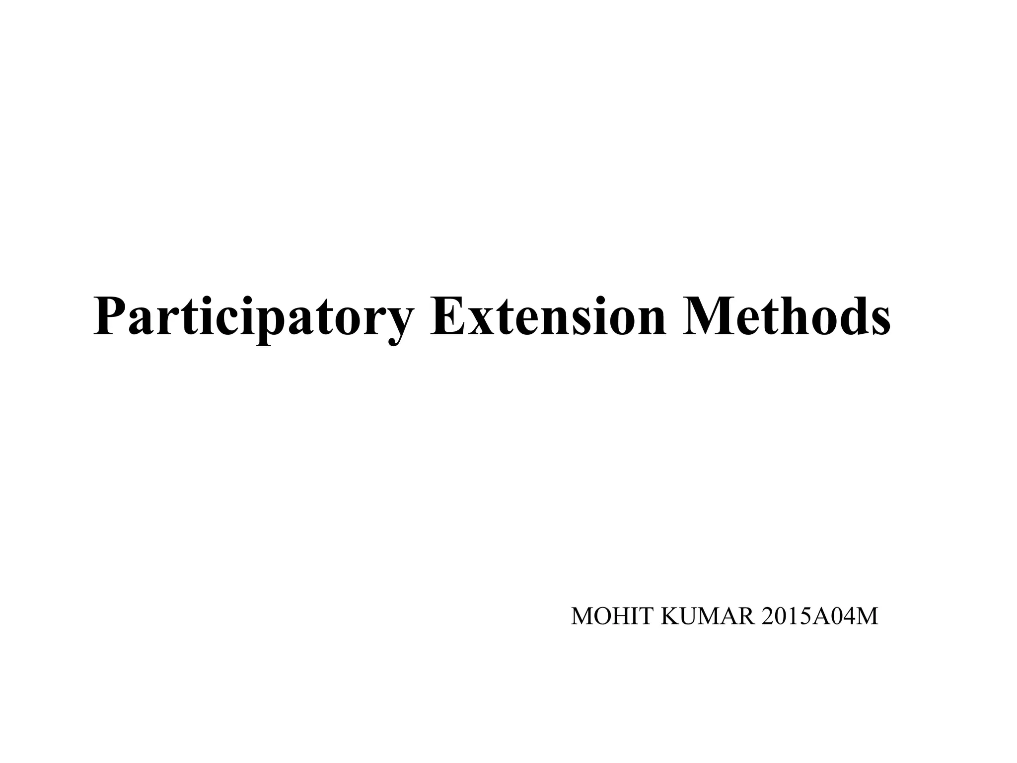 Participatory extension | PPT