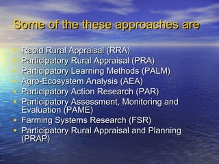 Participatory extension method | PPT