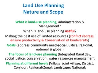 Participatory land use planning, administration and management ...