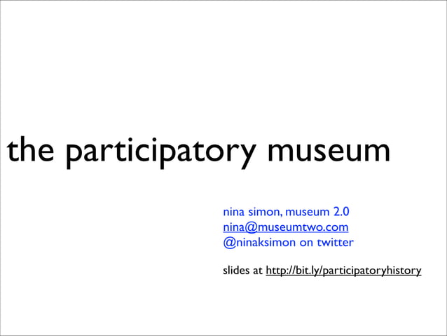The Participatory History Museum | PDF | Social Networking | Internet