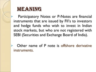 Participatory Note 2003 | PPT