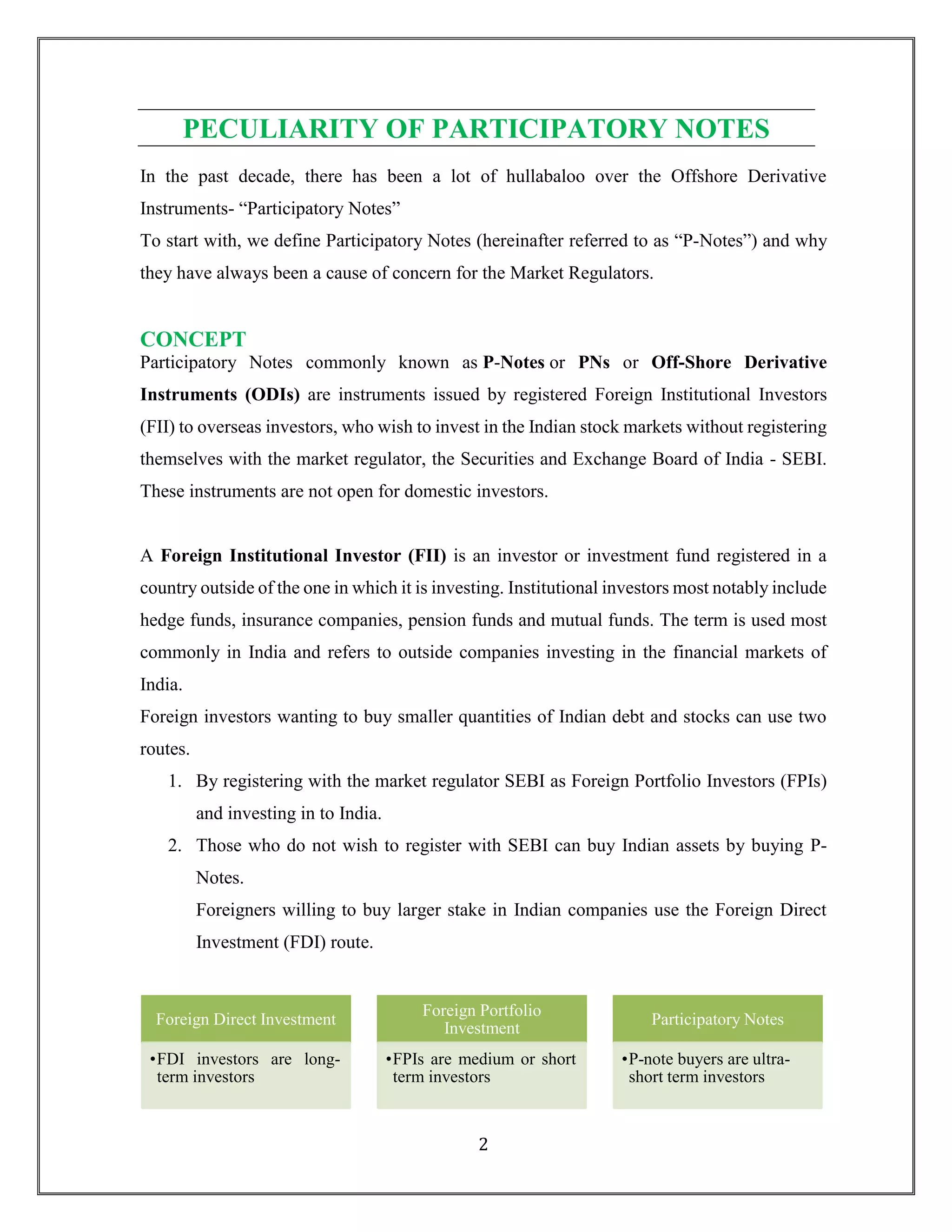 Participatory Notes | PDF