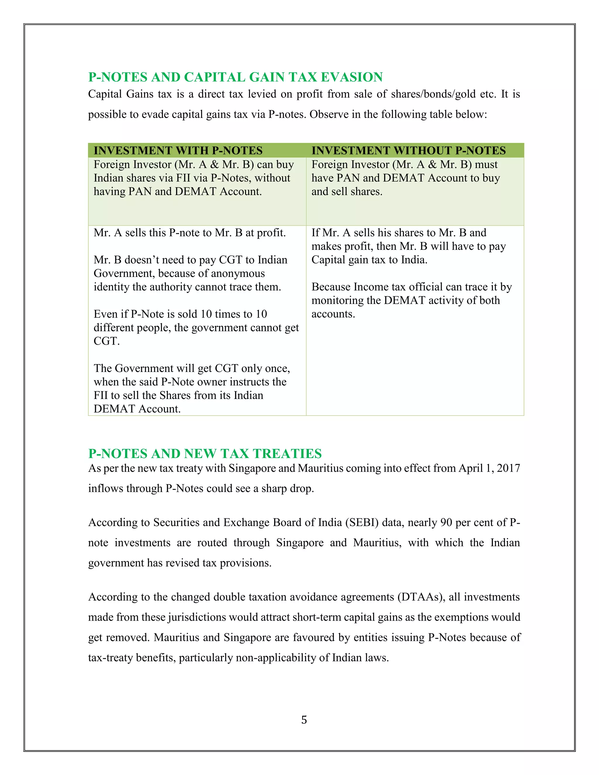 Participatory Notes | PDF