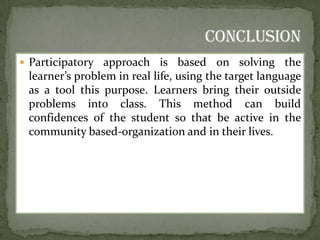 Participatory nurliana | PPTX | Education