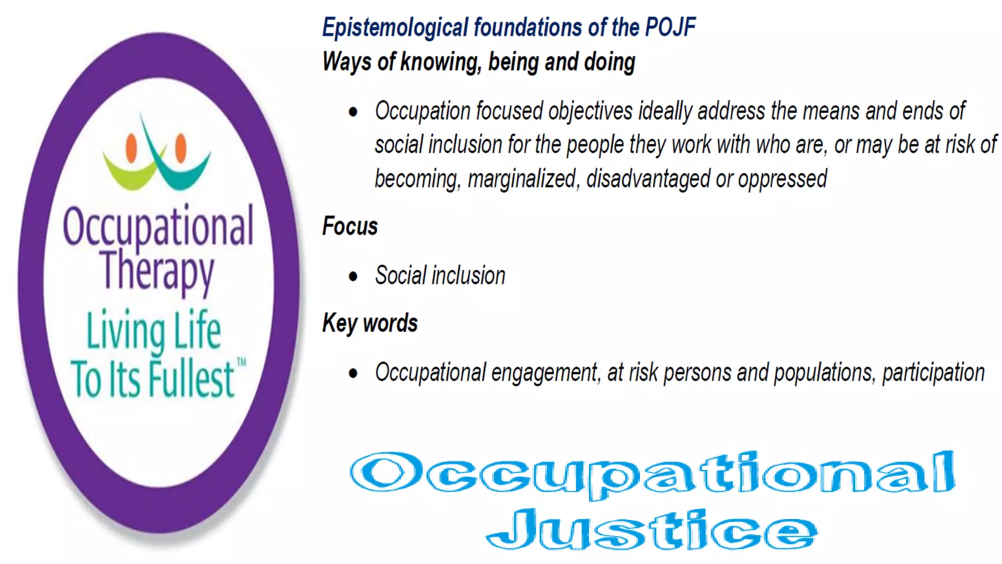 Participatory Occupational Justice Framework | PPTX